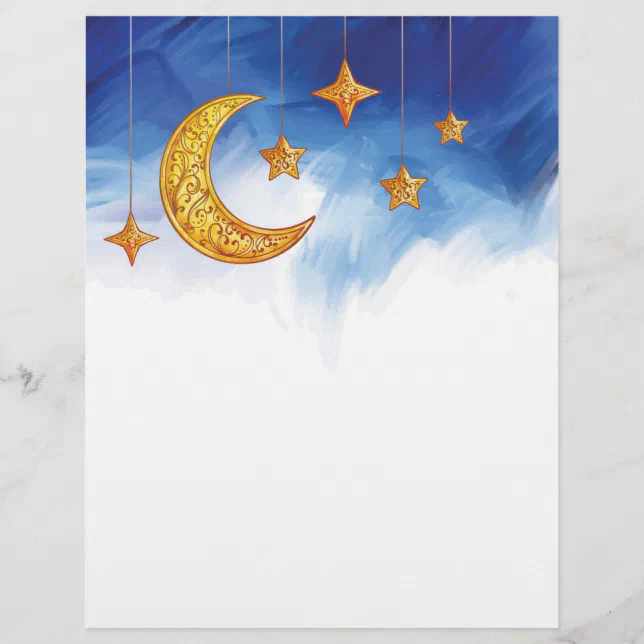 Watercolor Islamic template Letterhead | Zazzle
