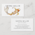 Watercolor koi fish business card | Zazzle