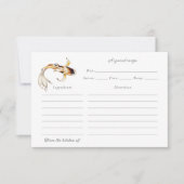 watercolor koi fish recipe card | Zazzle