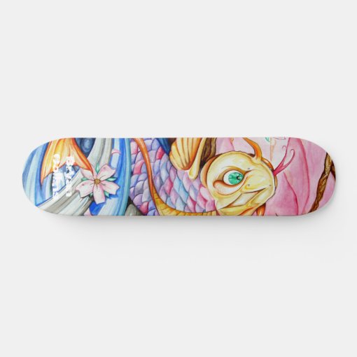 Watercolor Koi Fish Skateboard | Zazzle