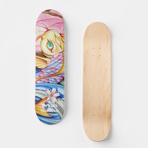 Watercolor Koi Fish Skateboard | Zazzle