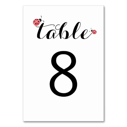 Watercolor Ladybug Baby Shower Table Numbers | Zazzle.com