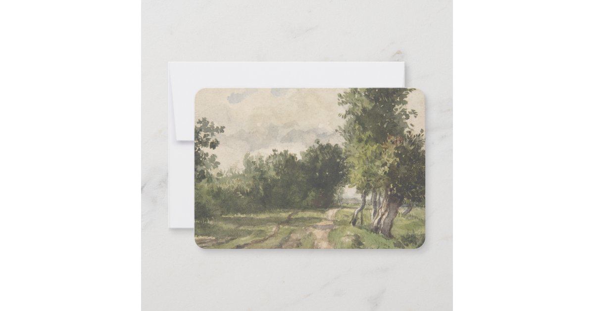 Watercolor Landscape of Path - Constant Troyon Thank You Card | Zazzle