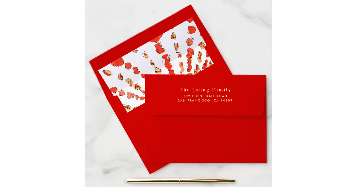 Watercolor Lanterns Chinese Lunar New Year Red Envelope | Zazzle