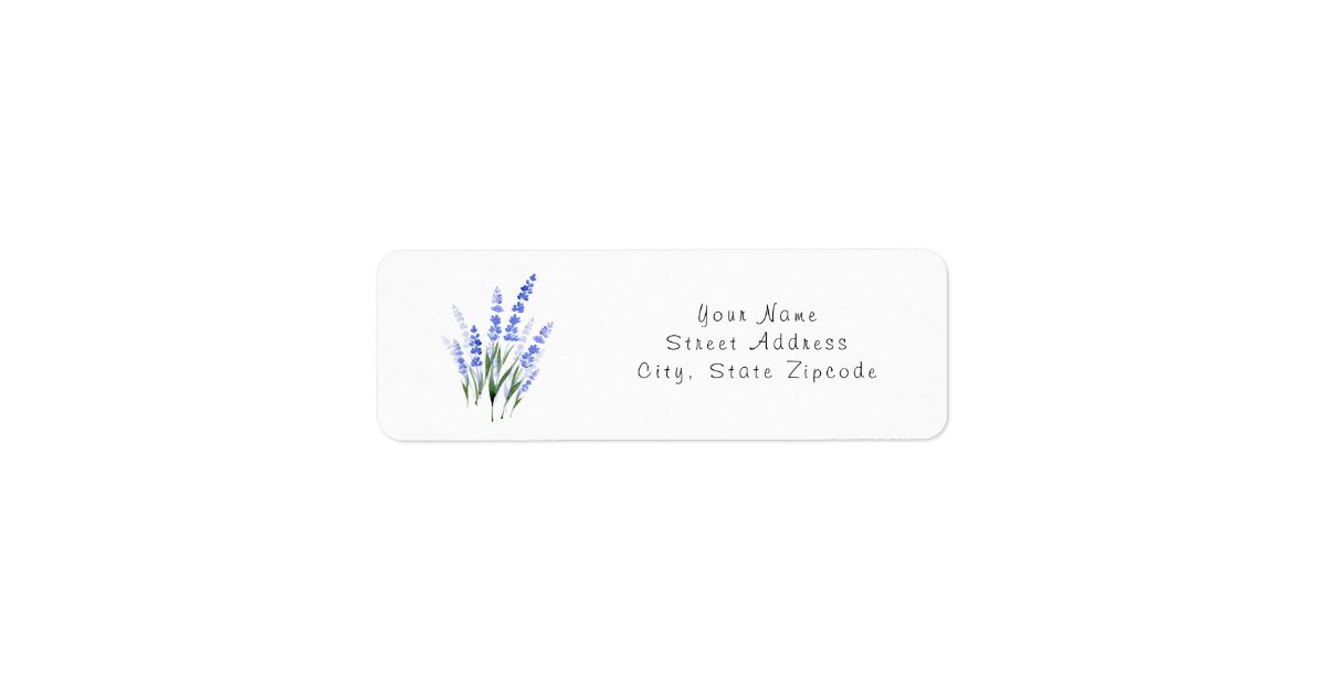 Watercolor Lavender Bouquet Label | Zazzle