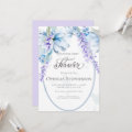Watercolor Lavender -Dusty Blue Floral Baby Shower Invitation | Zazzle