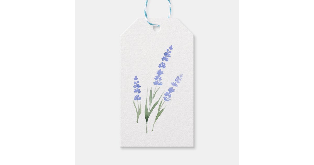 Watercolor Lavender Gift Tags | Zazzle