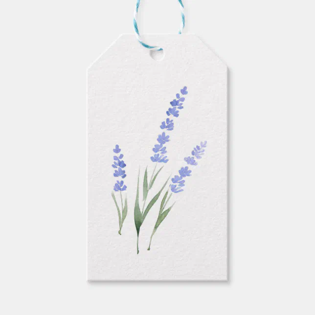 Watercolor Lavender Gift Tags | Zazzle