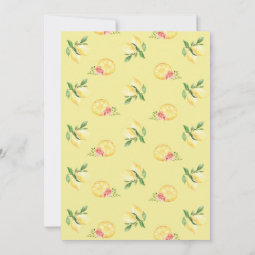 Watercolor Lemon Bridal Tea Party Invitation | Zazzle