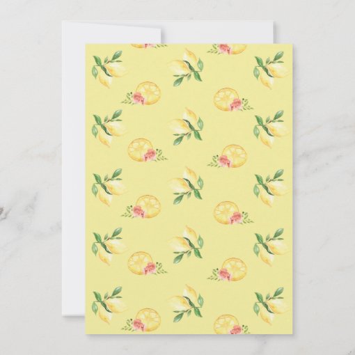 Watercolor Lemon Bridal Tea Party Invitation | Zazzle