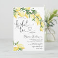 Watercolor Lemon Bridal Tea Party Invitation | Zazzle