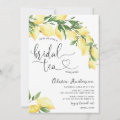 Watercolor Lemon Bridal Tea Party Invitation | Zazzle