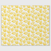 Watercolor Lemon Pattern Citrus Wrapping Paper | Zazzle