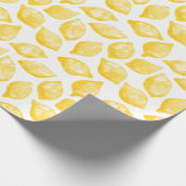 Watercolor Lemon Pattern Citrus Wrapping Paper | Zazzle