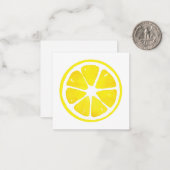 Watercolor Lemon Slice Note Card | Zazzle
