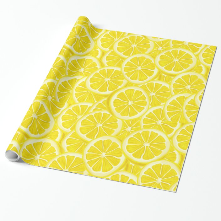 Watercolor Lemon Slices Wrapping Paper | Zazzle.com