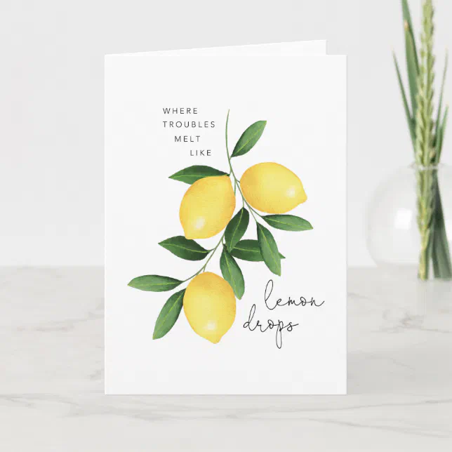 WATERCOLOR LEMONS CARD | Zazzle