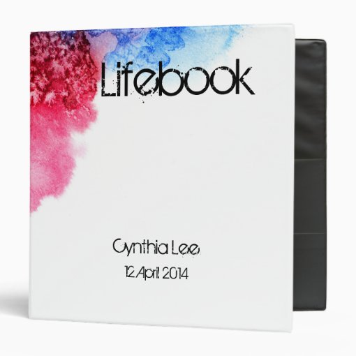 Watercolor Lifebook Foster Care Adoption Binder | Zazzle