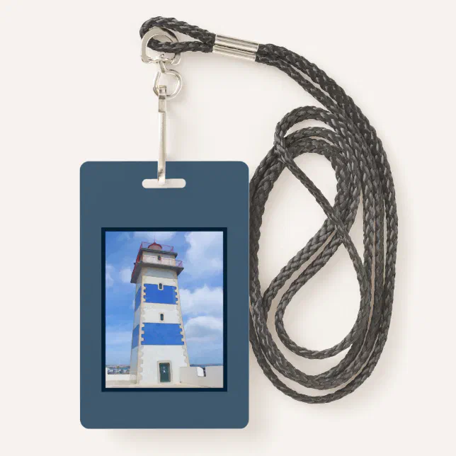 Watercolor lighthouse badge | Zazzle
