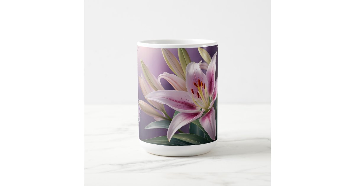 Watercolor Lily Flower Mug | Zazzle