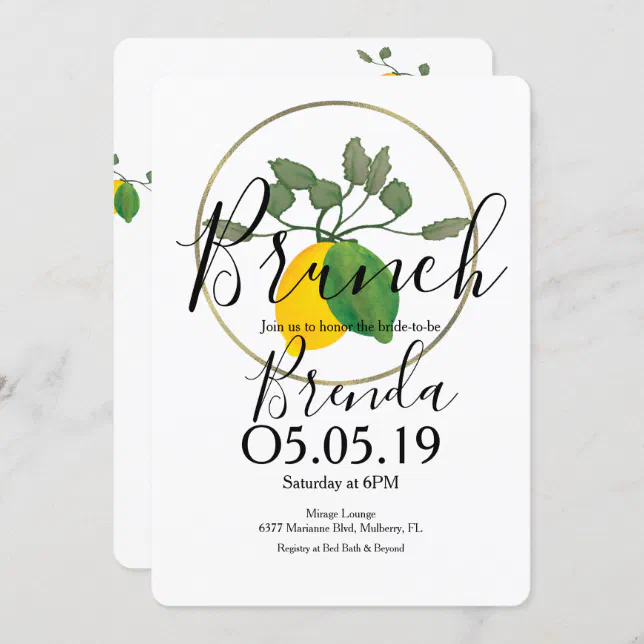 Watercolor Limoncillo Lime Lemon Invitation | Zazzle