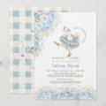 Watercolor Little Sweetie Goose Floral Baby Shower Invitation | Zazzle