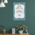 Watercolor Llama themed Baby Shower Welcome Poster | Zazzle