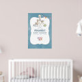 Watercolor Llama themed Baby Shower Welcome Poster | Zazzle