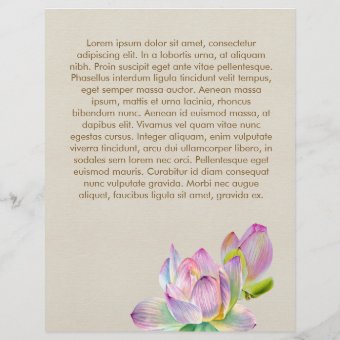 Watercolor Lotus Flower Flyer | Zazzle