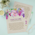 Watercolor Lotus Flower Flyer | Zazzle