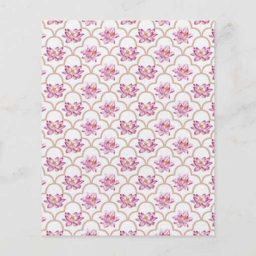 Watercolor Lotus Flower Indian Wedding Flyer | Zazzle