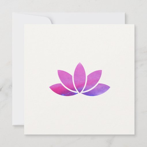 Watercolor Lotus Flower Invitation | Zazzle
