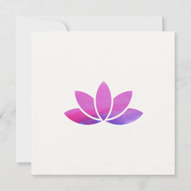 Watercolor Lotus Flower Invitation | Zazzle