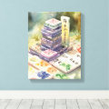 Watercolor Mahjong Art Canvas Print | Zazzle