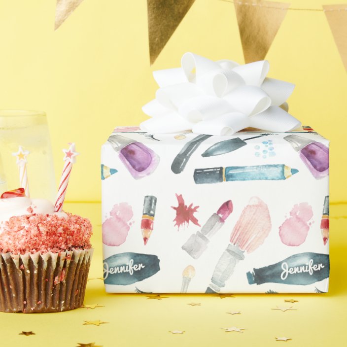 Watercolor Make Up Wrapping Paper | Zazzle.com