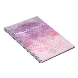 Watercolor Mandala Holistic Healing & Spiritual Notebook | Zazzle