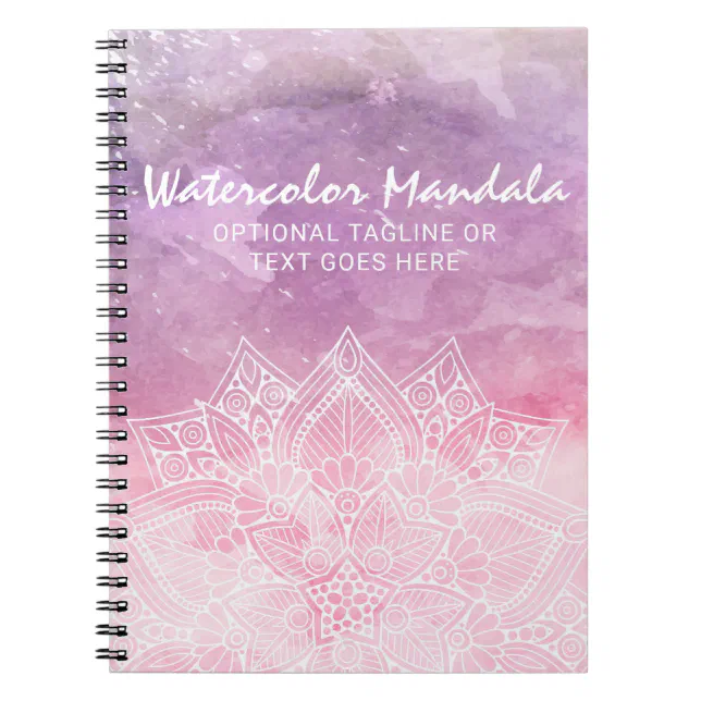 Watercolor Mandala Holistic Healing & Spiritual Notebook | Zazzle