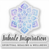 Watercolor Mandala Metaphysical Spiritual Logo Sticker | Zazzle