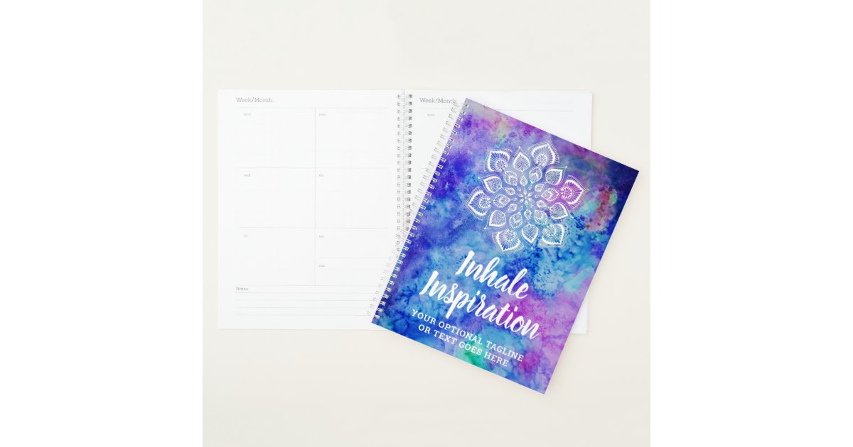 Watercolor Mandala Metaphysical Spiritual Yoga Planner | Zazzle