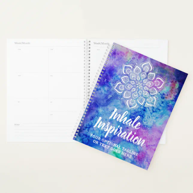 Watercolor Mandala Metaphysical Spiritual Yoga Planner | Zazzle