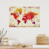 Watercolor Map Poster | Zazzle