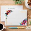 Watercolor Mexican Fiesta Floral Wedding Envelope | Zazzle