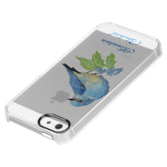 Watercolor Mountain Bluebird Blue Bird Art for the Uncommon iPhone Case ...