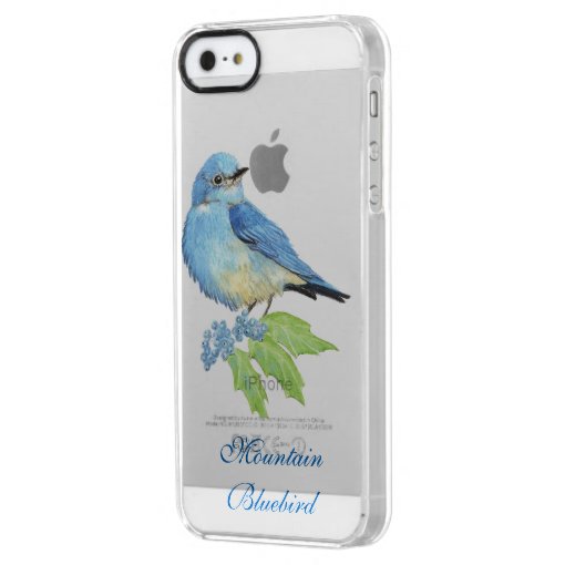 Watercolor Mountain Bluebird Blue Bird Art for the Uncommon iPhone Case ...