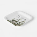 Watercolor Mountain Forest Rustic Wedding Paper Plates | Zazzle