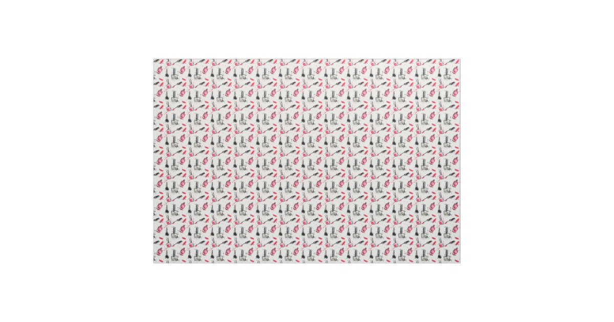 Watercolor Nail Polish Pattern Fabric | Zazzle