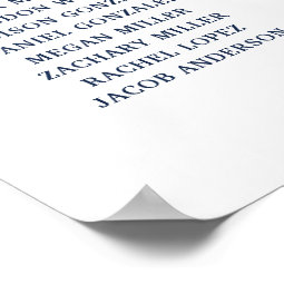 Watercolor Navy Celestial Table Seating Chart Sign | Zazzle