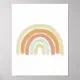 Watercolor Neutral Rainbow Print Poster | Zazzle