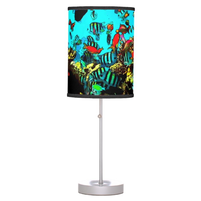 Watercolor Ocean Aquarium Wildlife Art Lamp | Zazzle.com