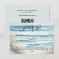 Watercolor Ocean Beach Wedding Website QR Code RSVP Card | Zazzle